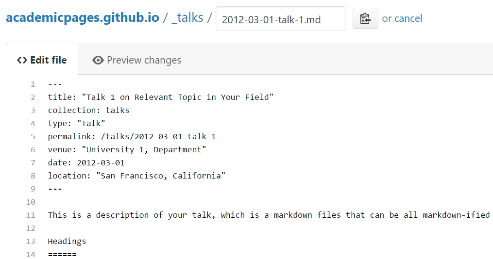 About me - Your Name / Site Title